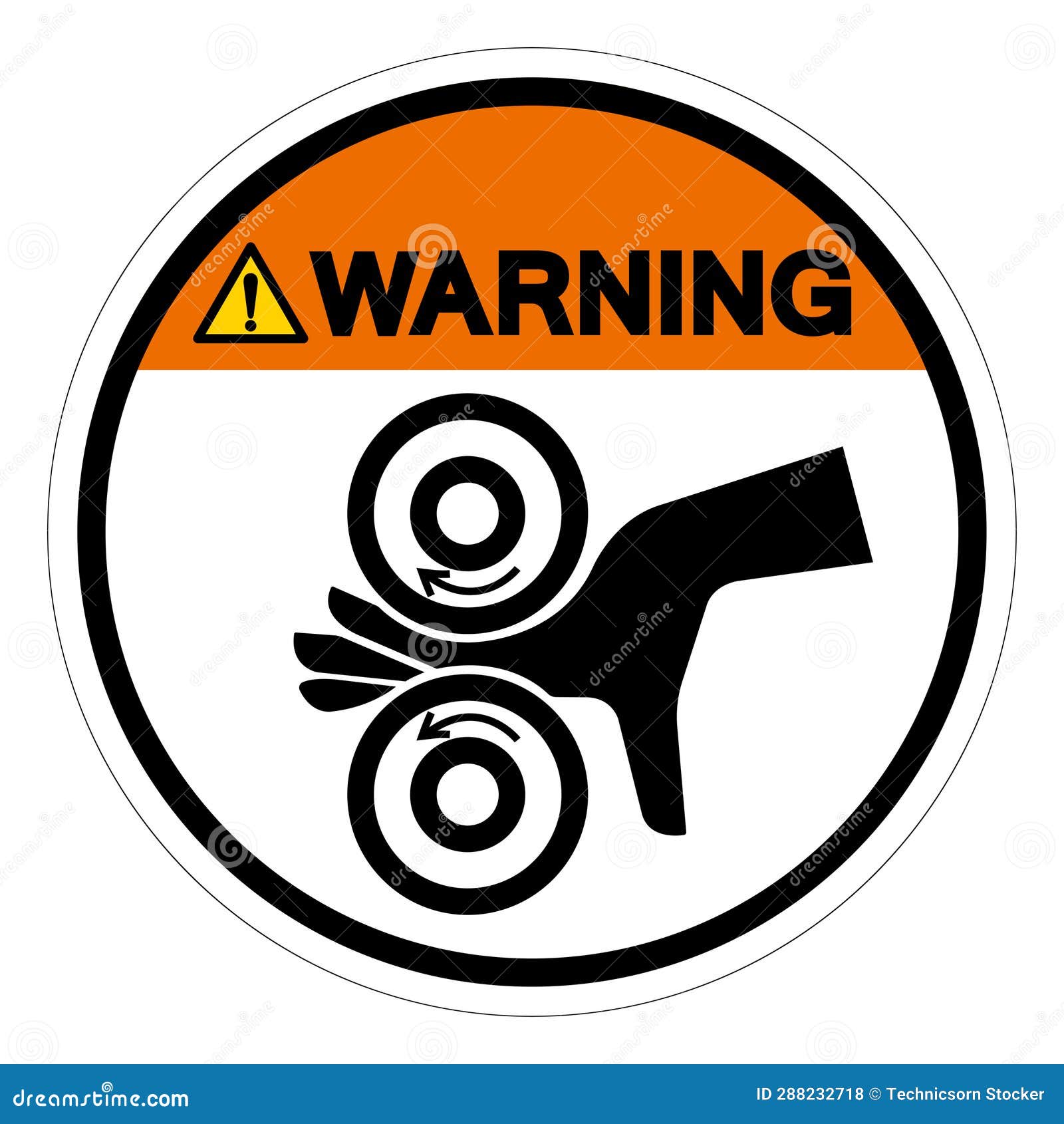 Warning Hand Entangle Left Symbol Sign, Vector Illustration, Isolate on ...