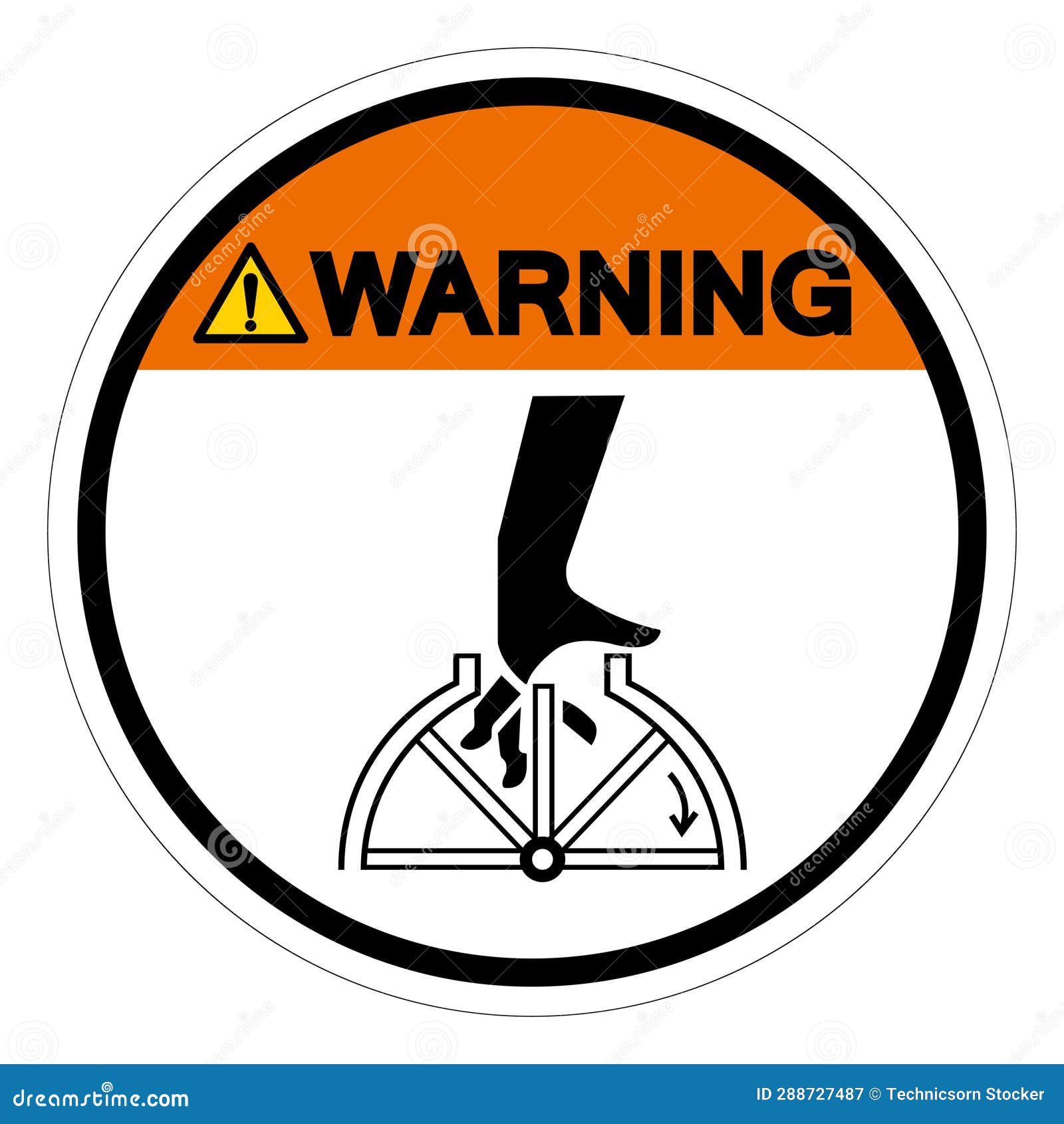 Warning Hand Entanglement Rotating Symbol Sign, Vector Illustration ...