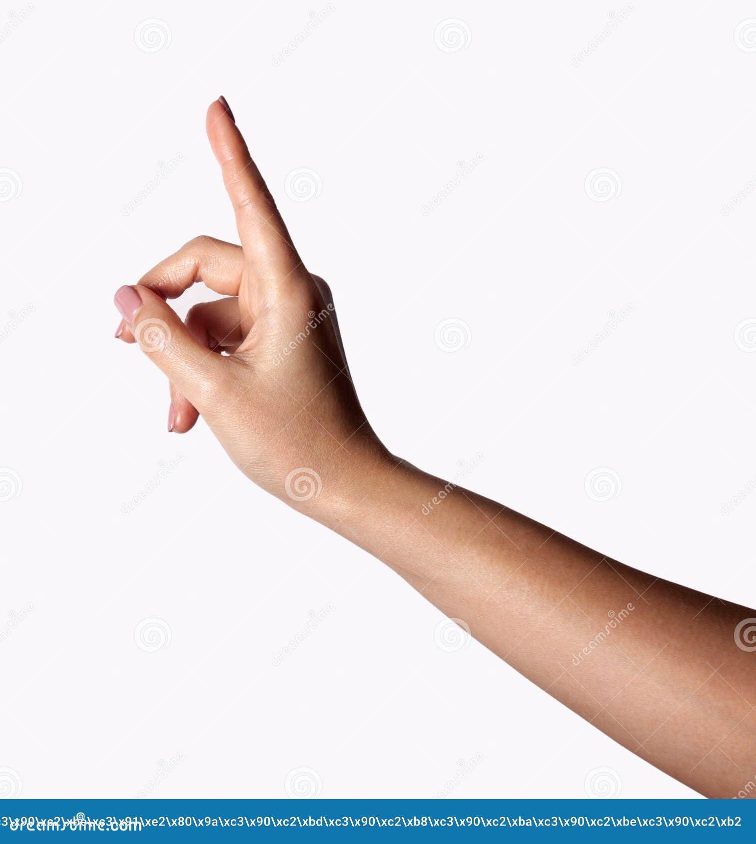 Warning Hand Gesture Woman on White Stock Photo - Image of ...