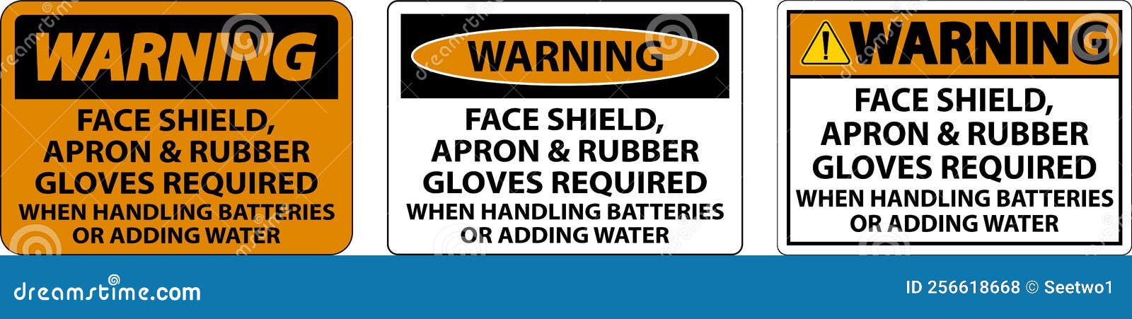 Warning when Handling Batteries Sign on White Background Stock Vector ...