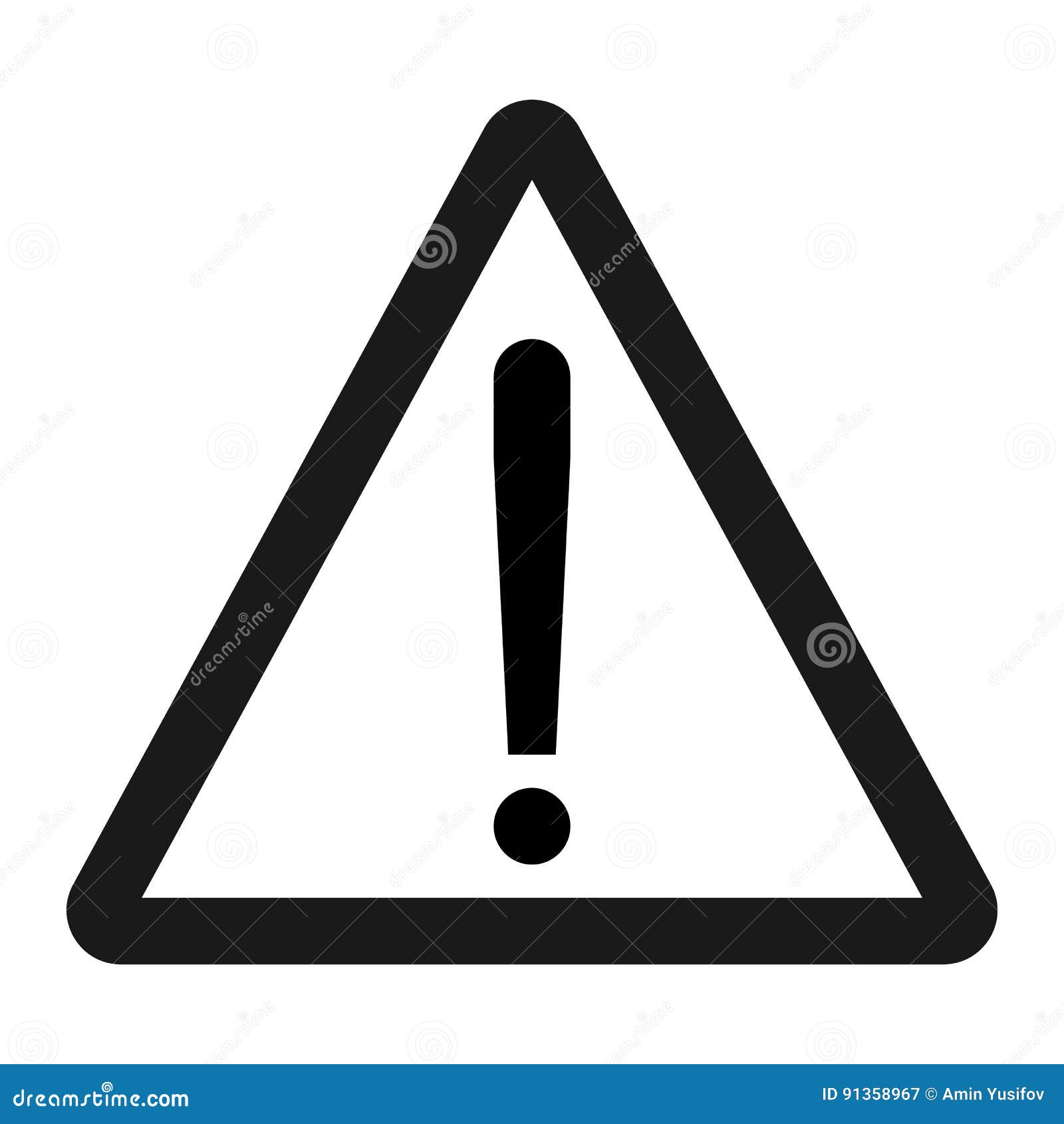 Warning Hazard Sign Line Icon Stock Vector - Illustration of graphic ...