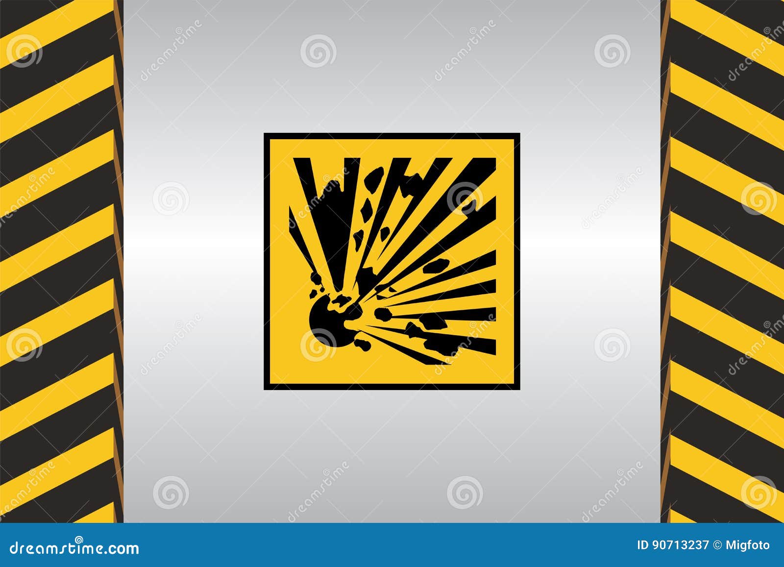 Explosive Danger Sign Is Isolated On White Background Royalty-Free ...