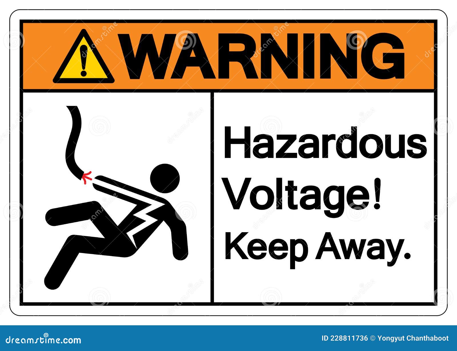 Warning Hazardous Voltage Disconnect Mains Plug From Electrical Outlet ...