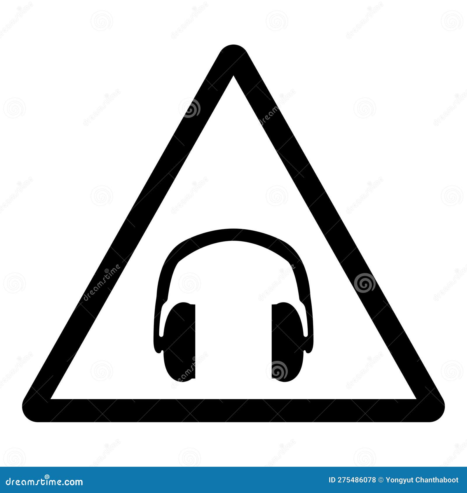 Warning Hearing Protection Symbol Sign, Vector Illustration, Isolate on ...