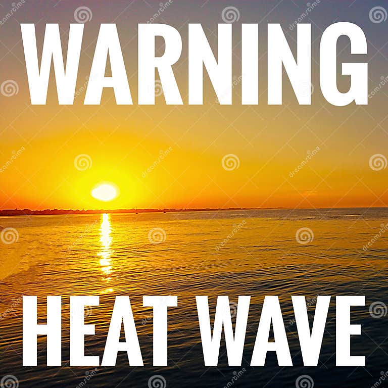 Warning Heat Wave Weather Article Page Header Illustration Stock Photo ...