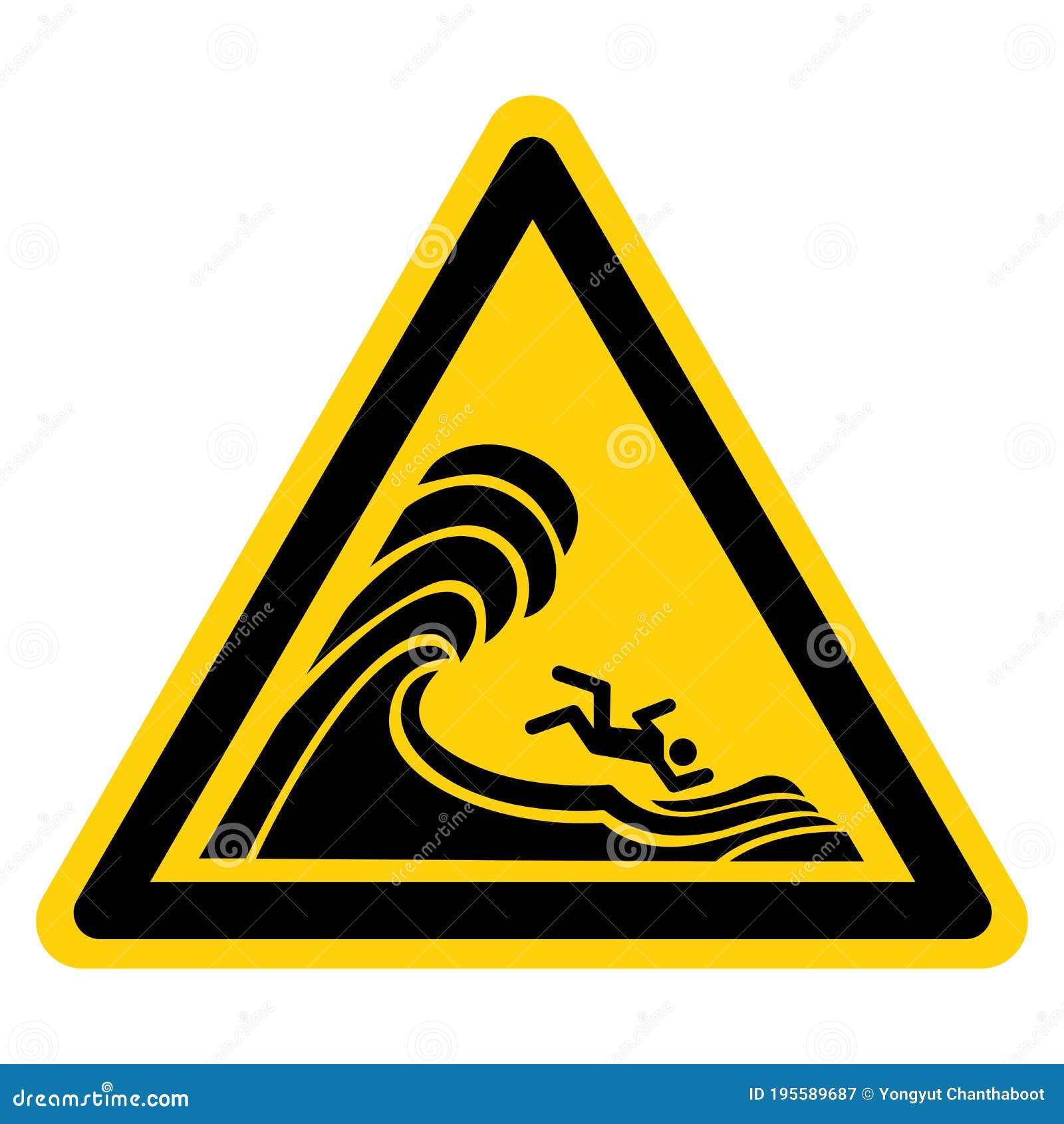 High Surf Warning Sign Royalty-Free Stock Image | CartoonDealer.com ...