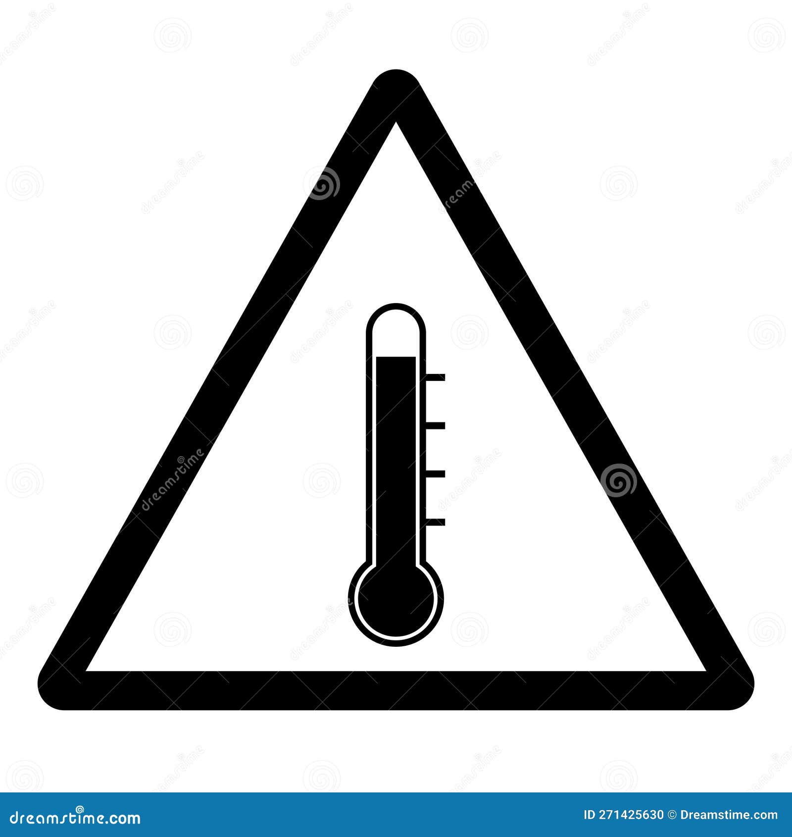 Warning High Temperature Symbol Sign ,Vector Illustration, Isolate on ...
