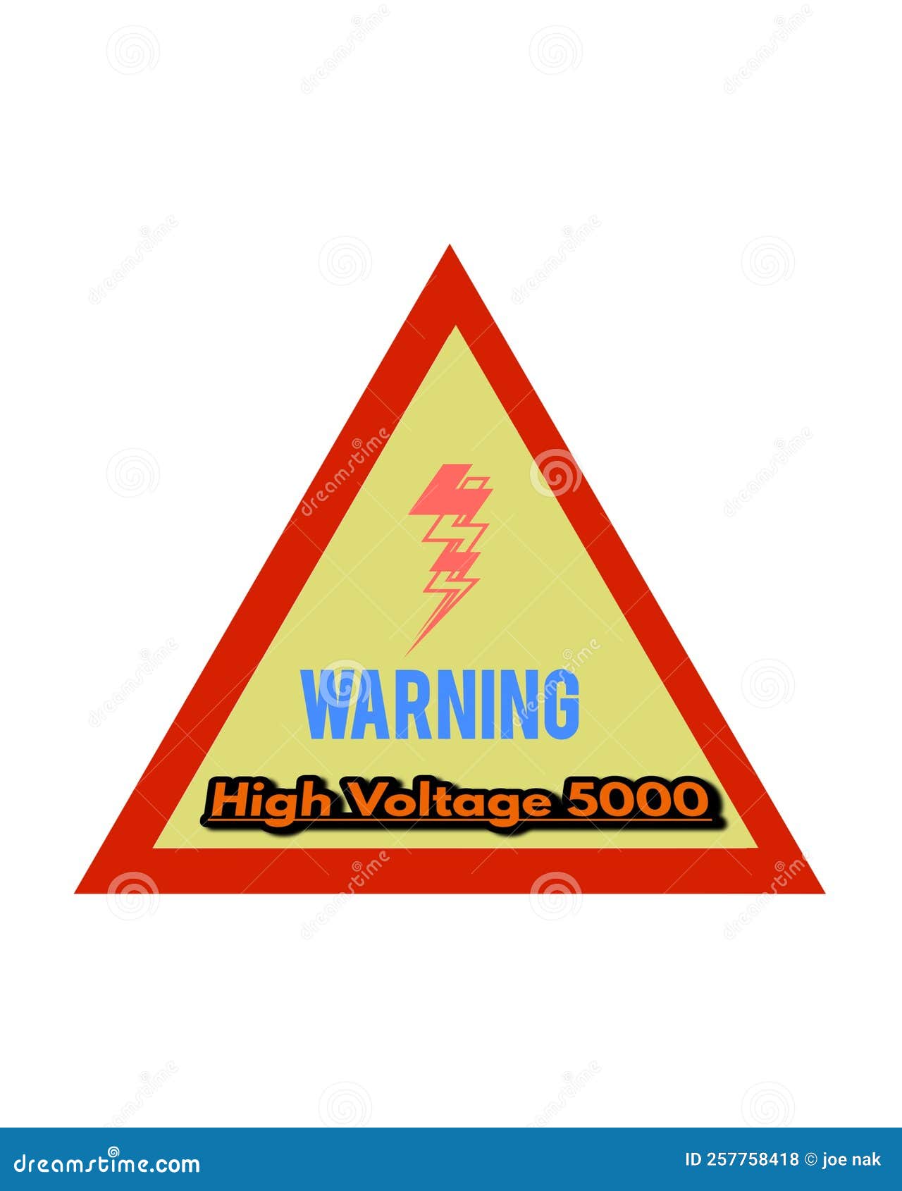Warning High Voltage Label Sign Logo Background Stock Illustration ...