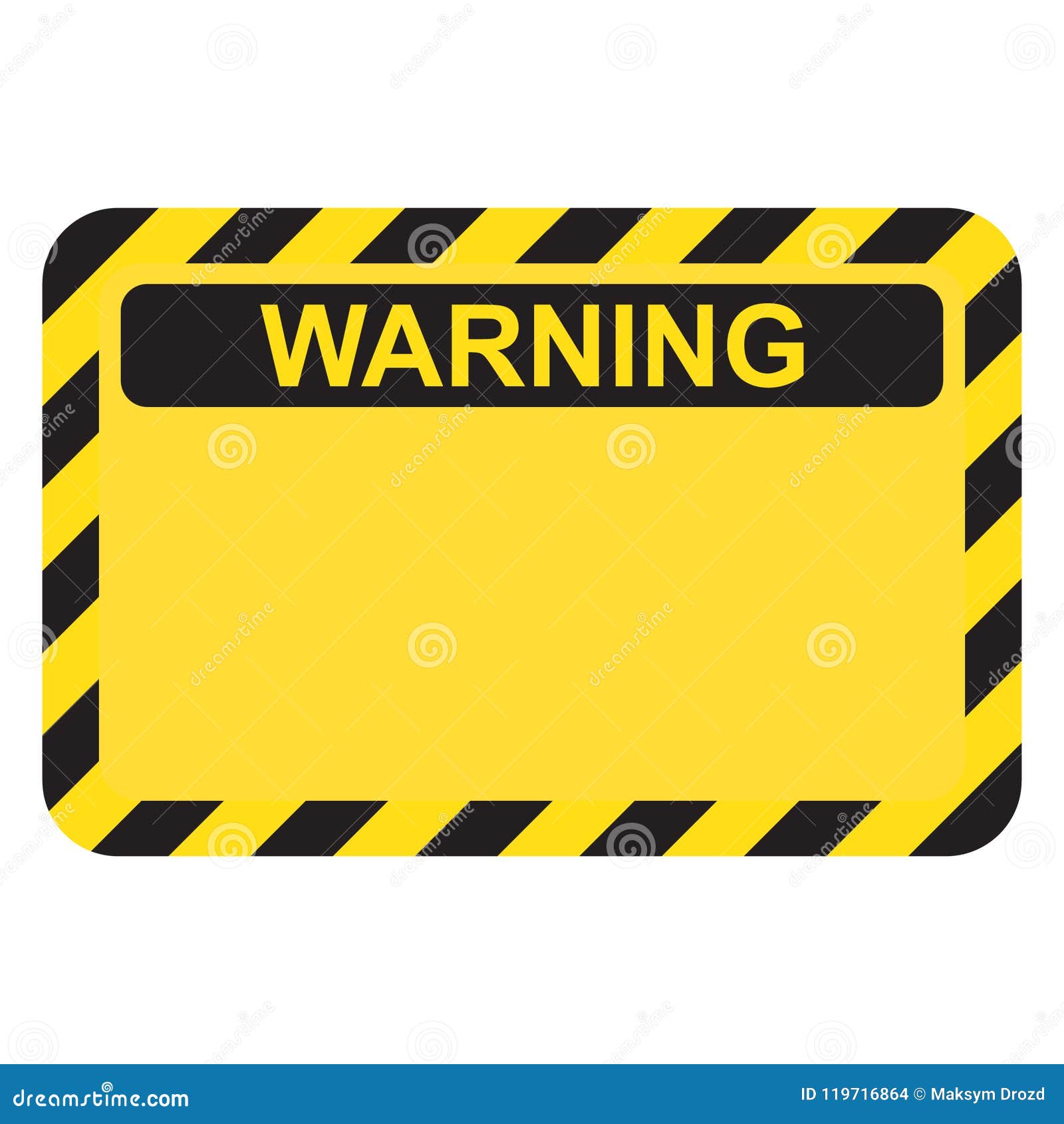 Warning Sign Isolated On White Background. Black Danger Caution Symbol ...