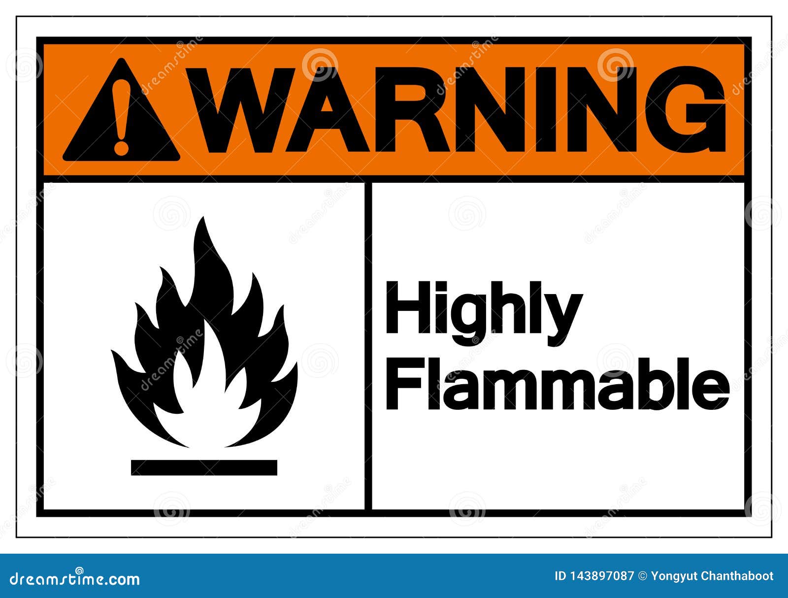 Warning Highly Flammable Symbol Sign, Vector Illustration, Isolate on ... Warning Highly Flammable Symbol Sign, Vector Illustration, Isolate on ...