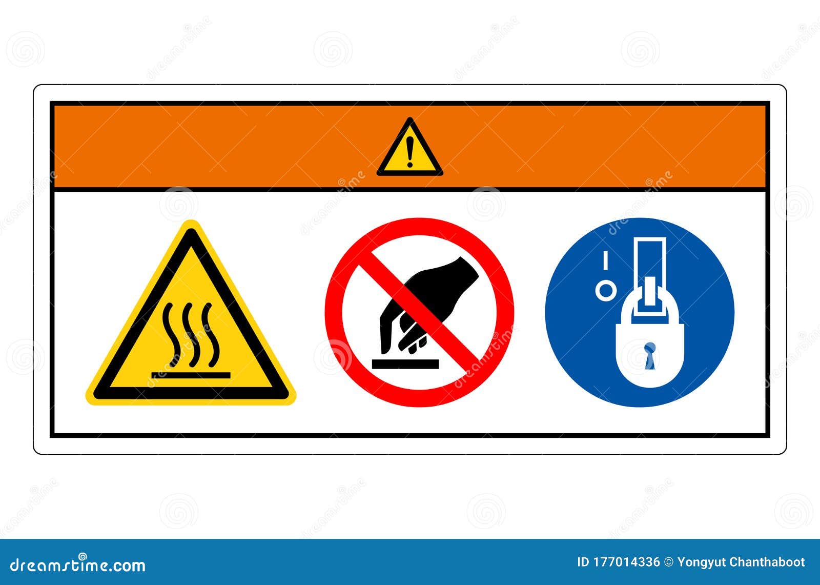 Warning Hot Surface Symbol Sign, Vector Illustration, Isolate on White ...