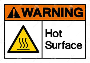 Warning Hot Surface Symbol Sign, Vector Illustration, Isolate on White ...