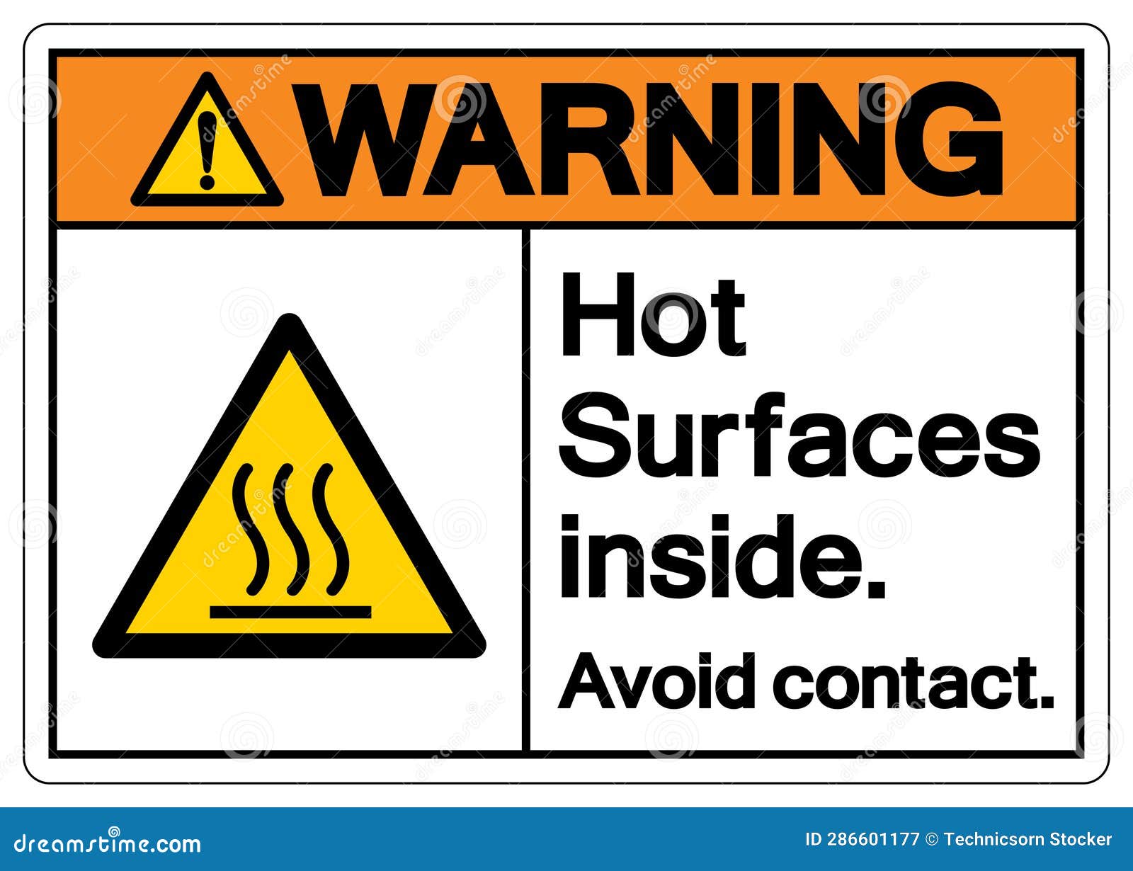 Warning Hot Surfaces Inside Symbol Sign, Vector Illustration, Isolate ...