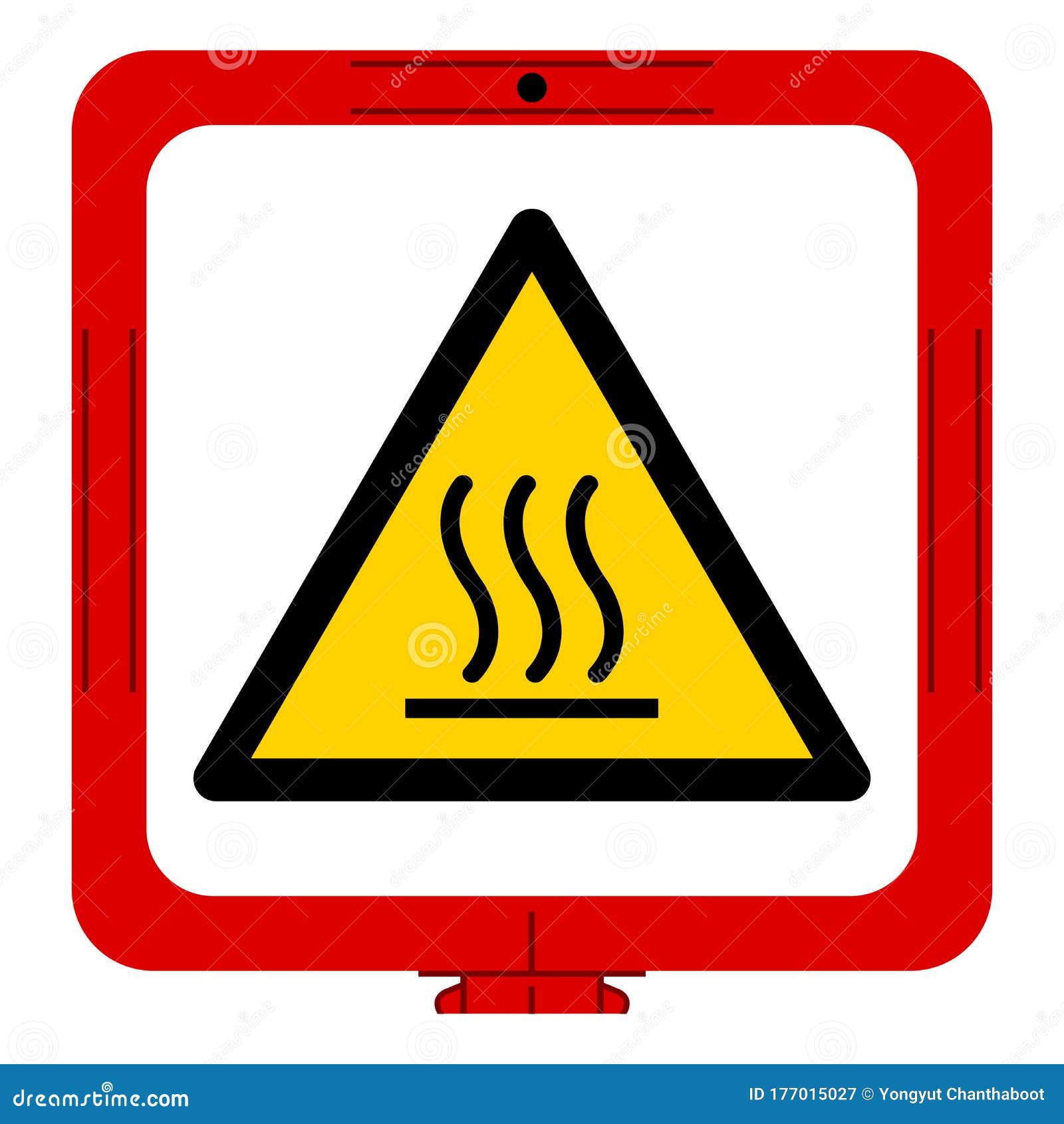 Warning Hot Symbol Sign, Vector Illustration, Isolate on White ...