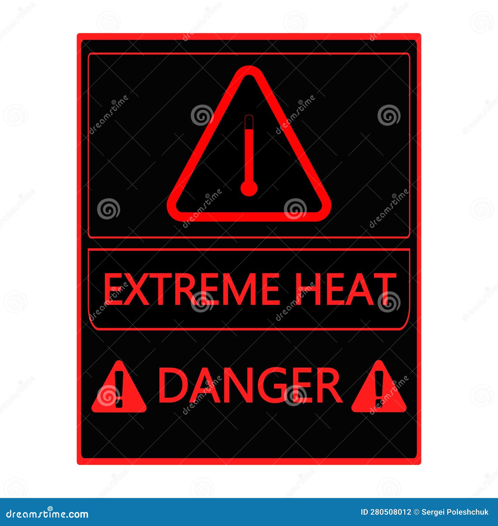 Extreme heat danger. stock vector. Illustration of scale - 280508012