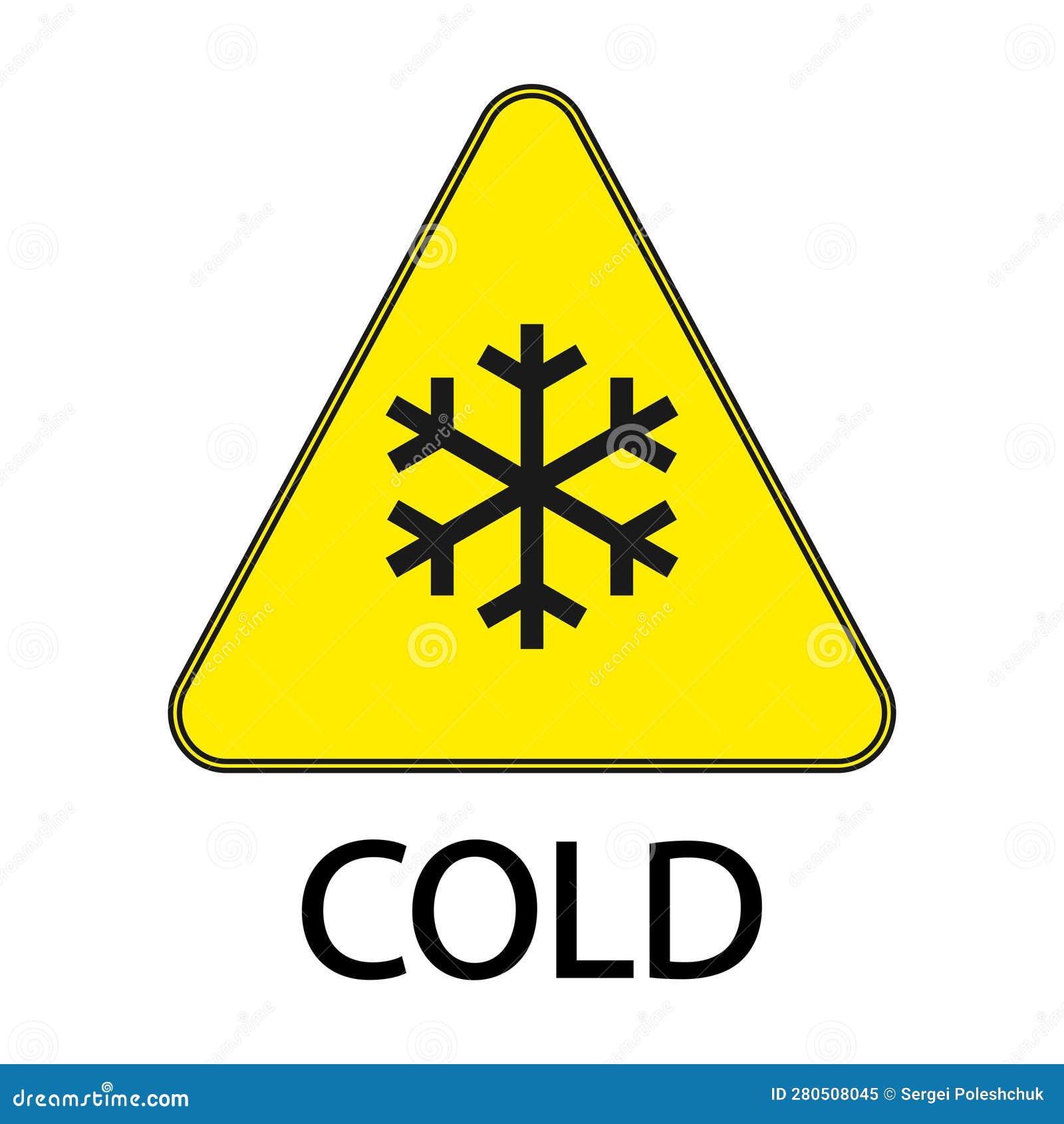 Cold Warning Sign Vector Illustration | CartoonDealer.com #21712418