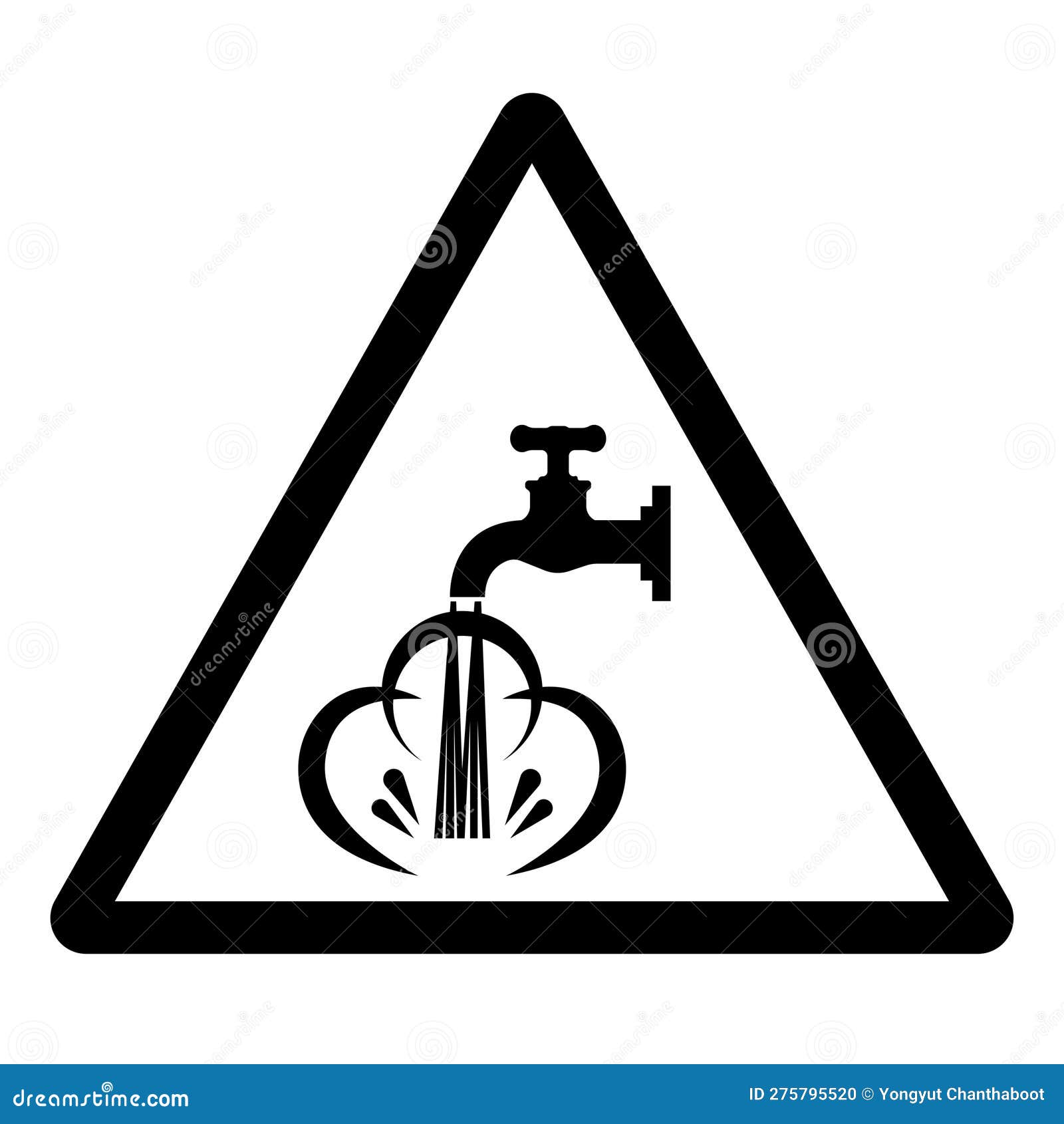Warning Hot Water Symbol Sign, Vector Illustration, Isolate on White ...