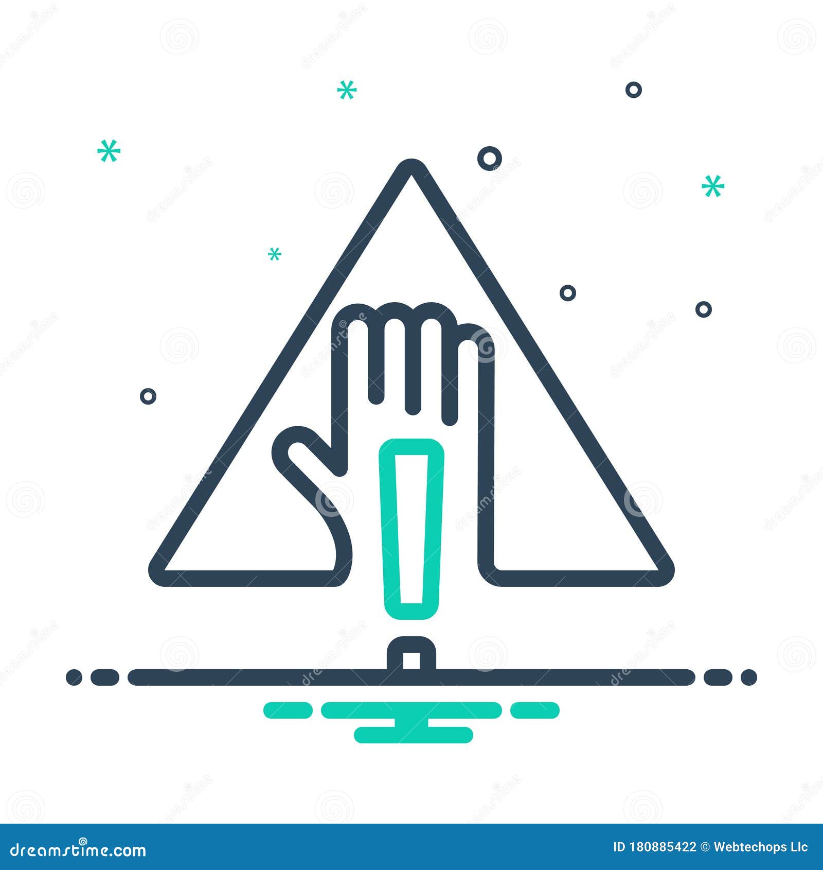 Mix Icon For Warning, Alert And Caveat Vector Illustration ...