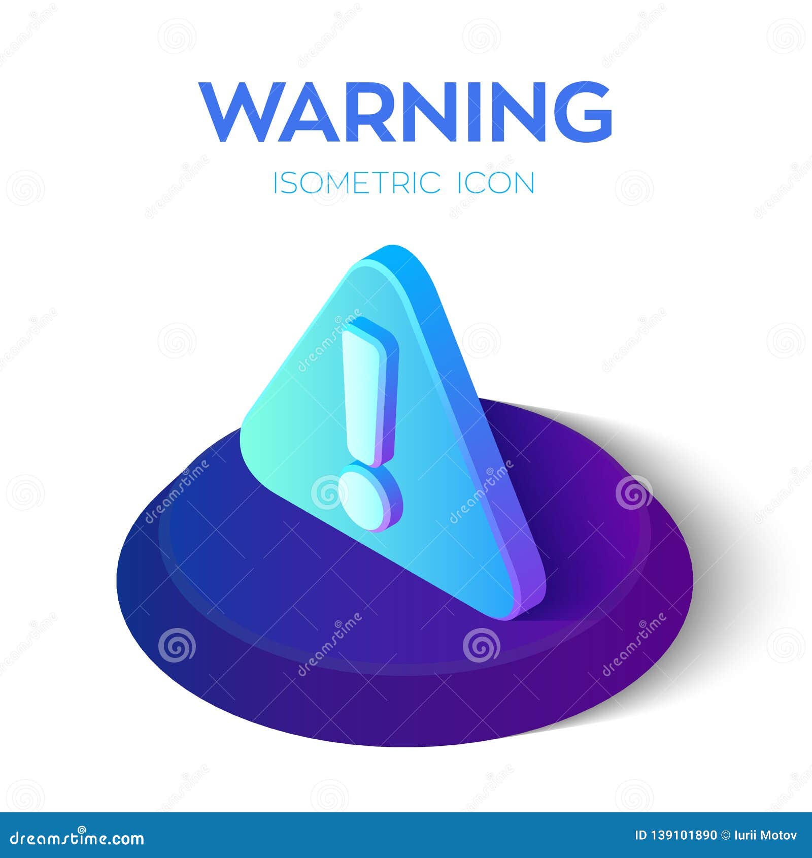 Warning Icon. Attention 3d Isometric Icon. Exclamation Mark. Hazard ...