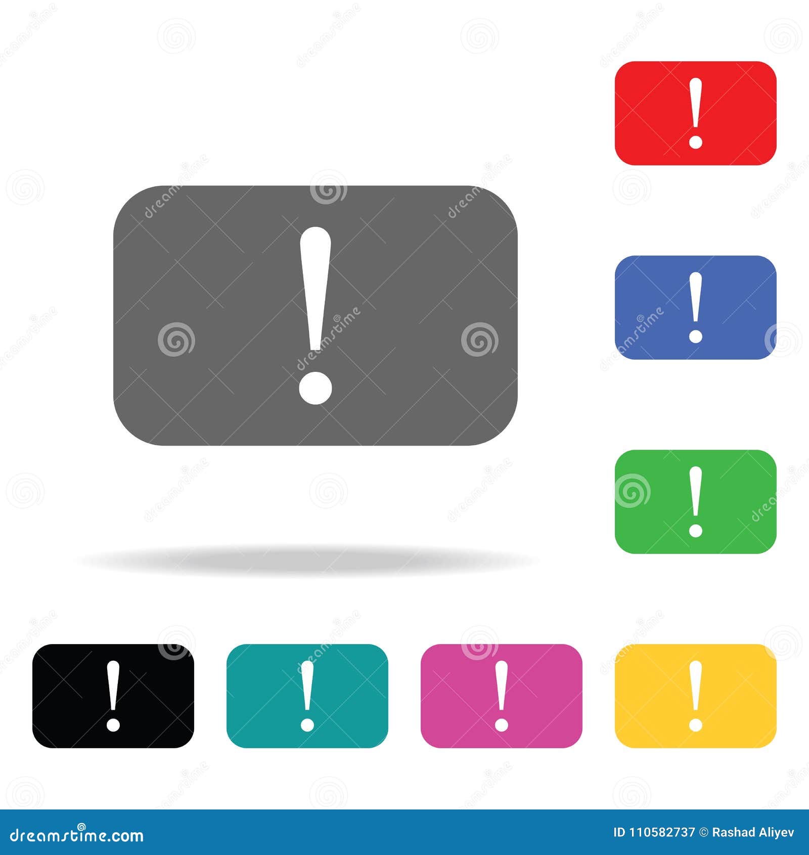 Warning Icon. Elements in Multi Colored Icons for Mobile Concept and ...