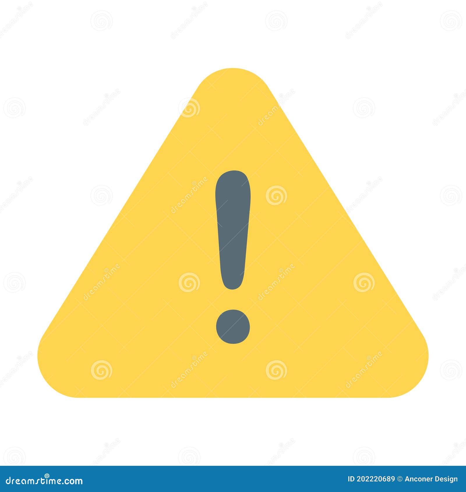 Warning Icon in Flat Style for Any Projects Stock Vector - Illustration ...