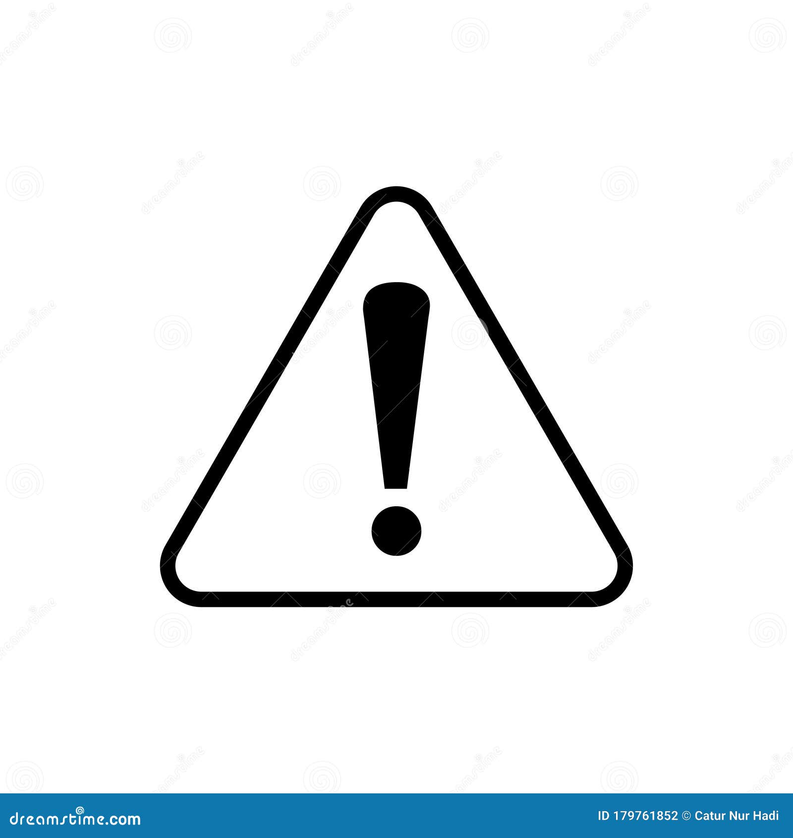 Warning Icon Flat Vector Template Design Trendy Stock Vector ...