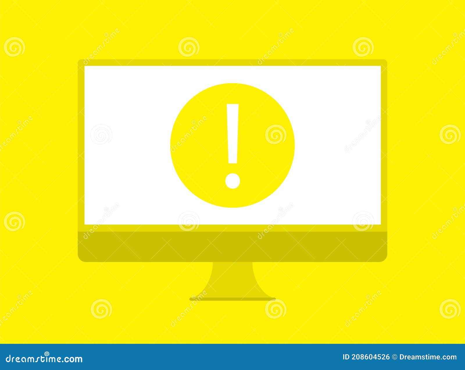 Warning Icon Notebook. Symbol of a Potential Threat. Computer Browser ...