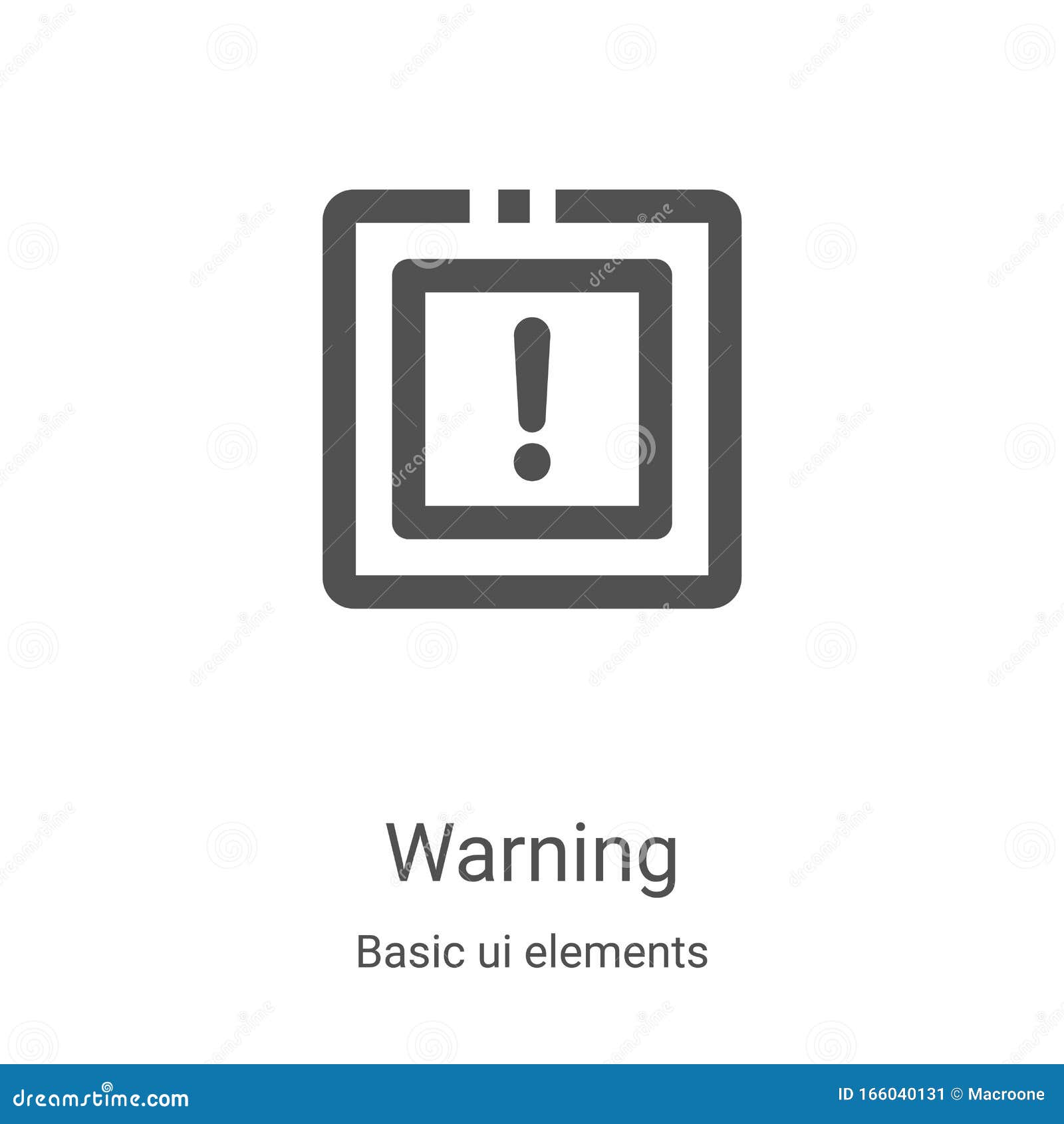 Warning Icon Vector from Basic Ui Elements Collection. Thin Line ...