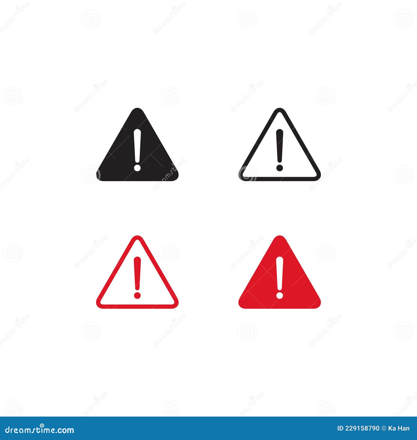 Warning Icon Vector. Exclamation Mark Symbols Stock Vector ...