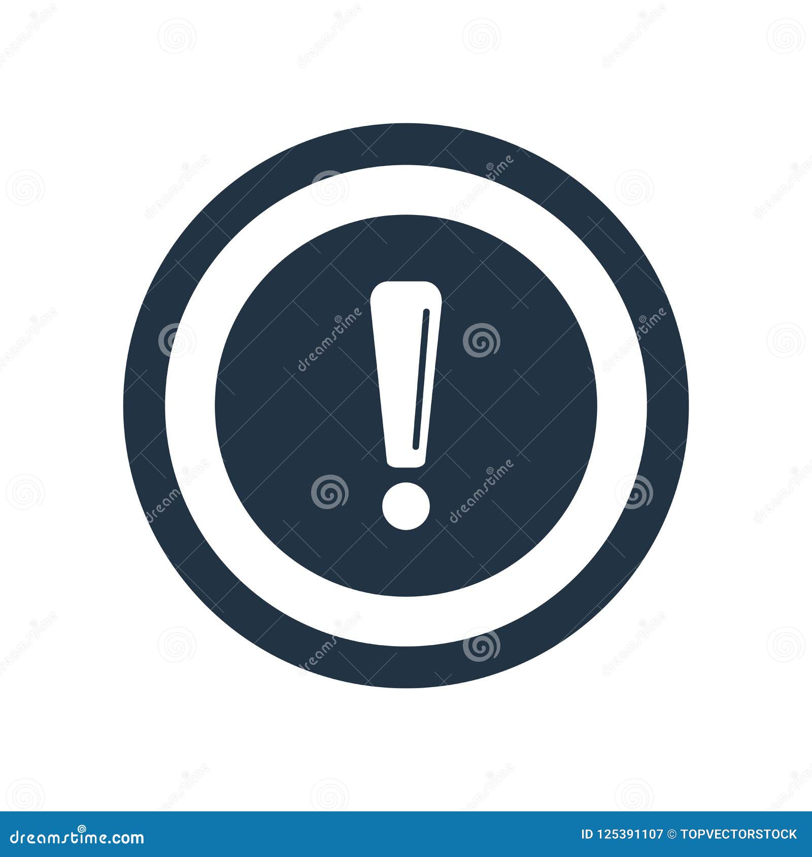 Warning Icon Vector Isolated on White Background, Warning Sign Stock ...