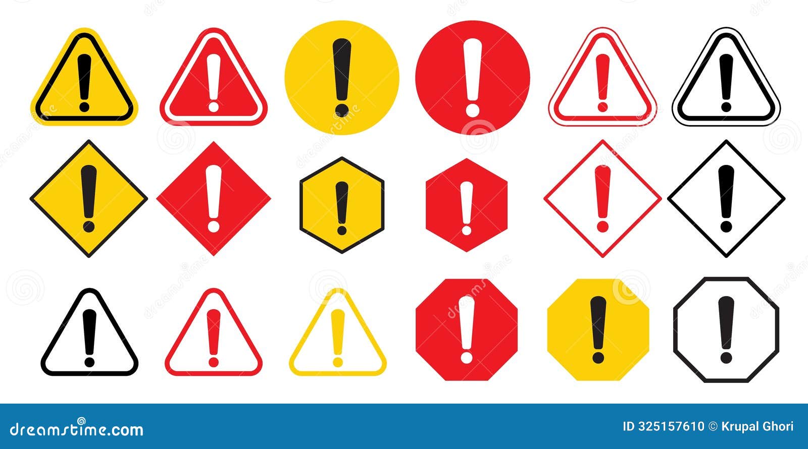 Warning Icon Vector From Basic Ui Elements Collection. Thin Line ...