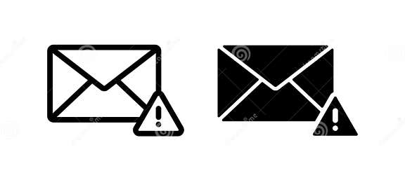 Warning Icon Vector Set. Email, Message Symbol Stock Vector ...