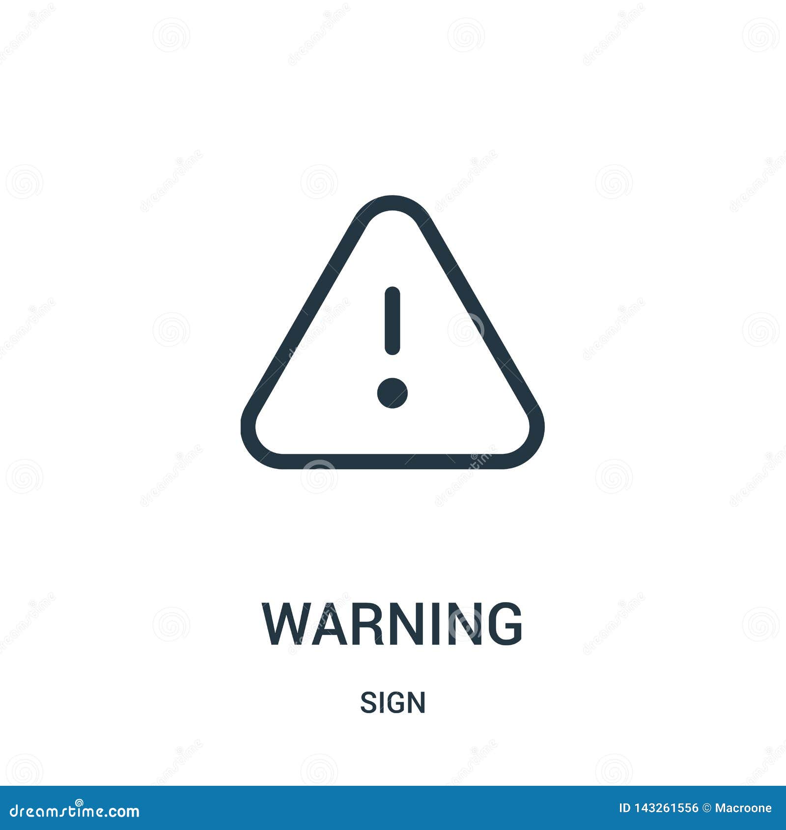 Warning Icon Vector from Sign Collection. Thin Line Warning Outline ...
