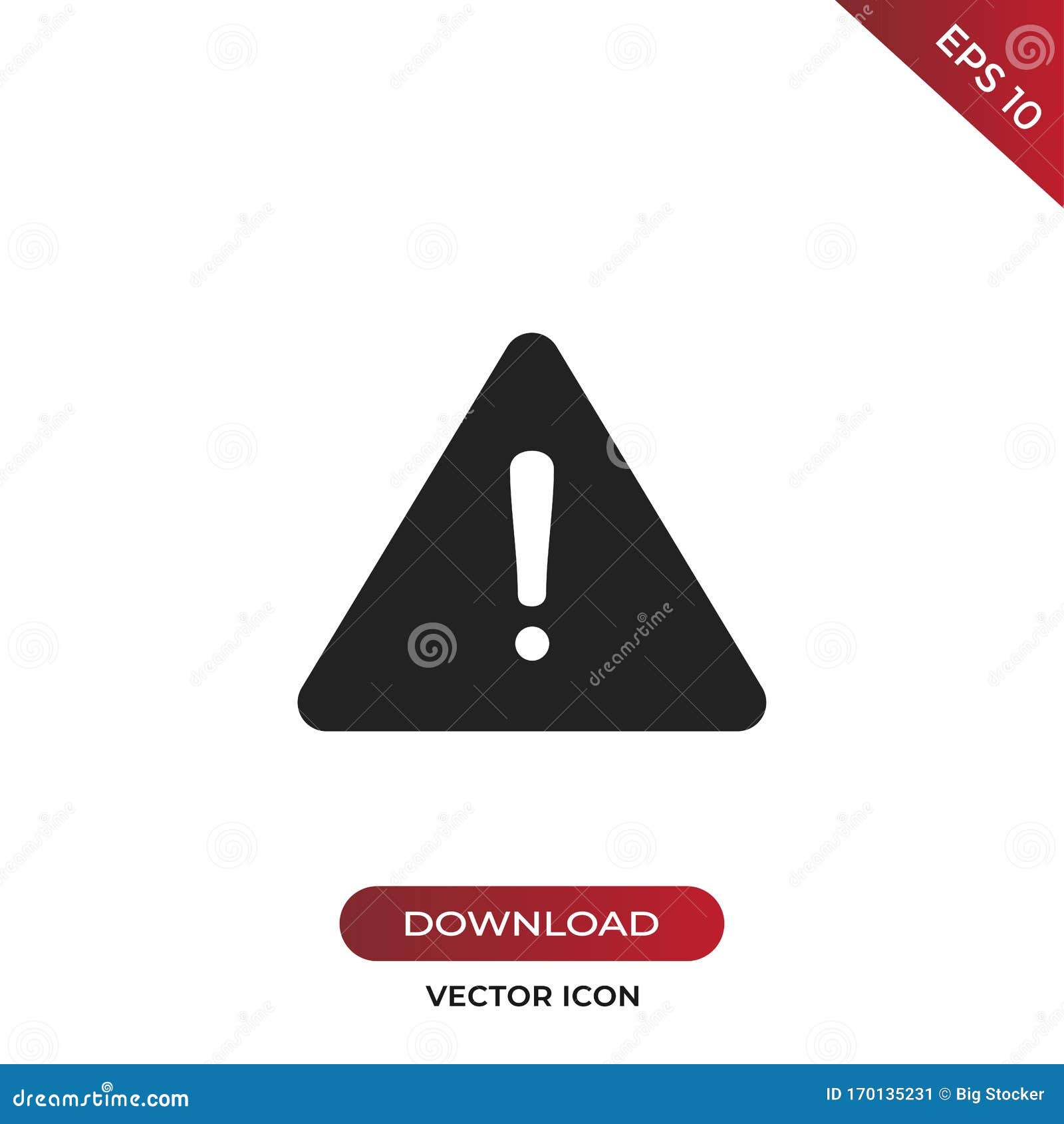 Warning Icon Vector. Simple Warning Sign in Modern Design Style for Web ...