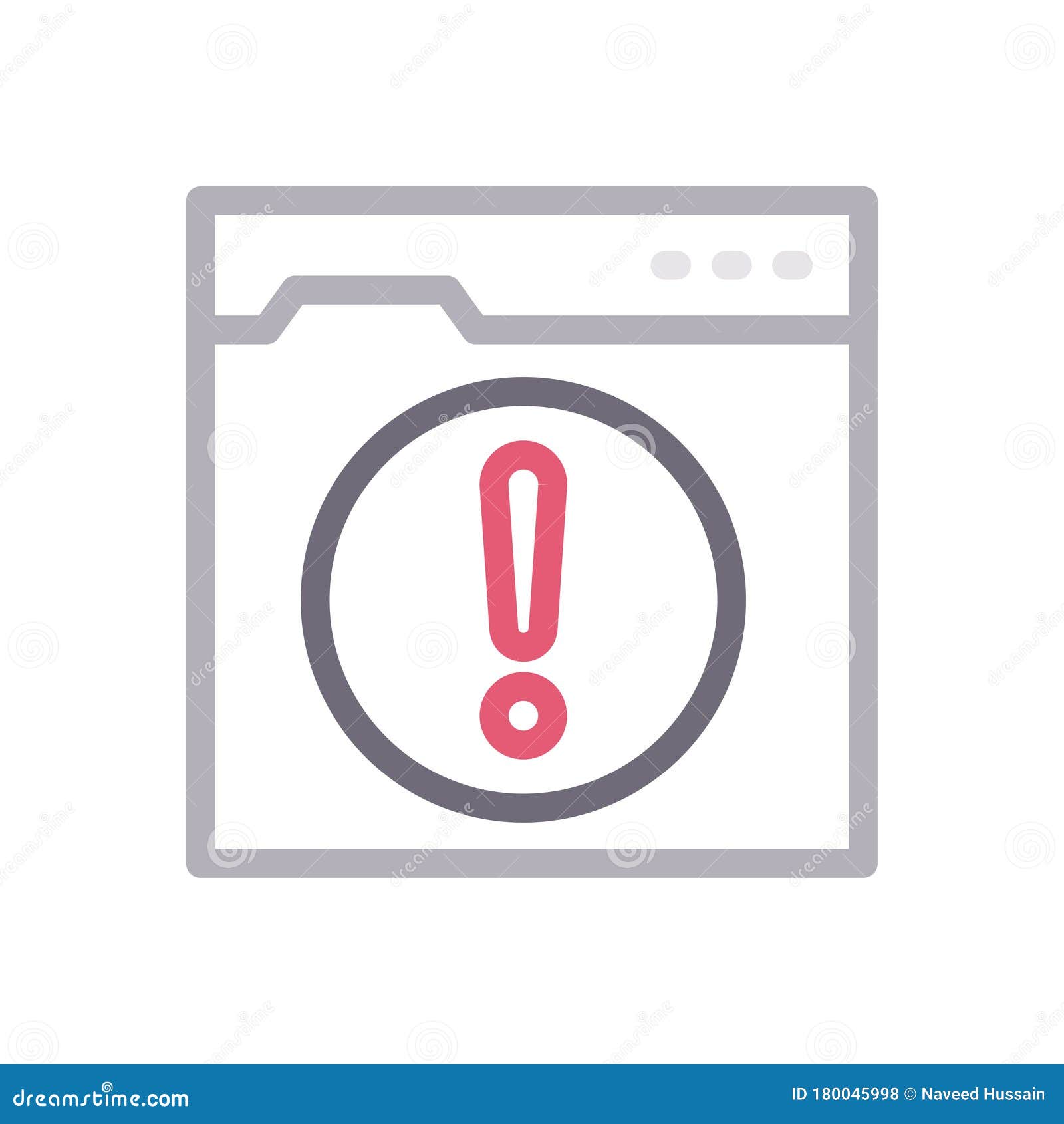 Warning Vector Color Line Icon Stock Vector - Illustration of service ...