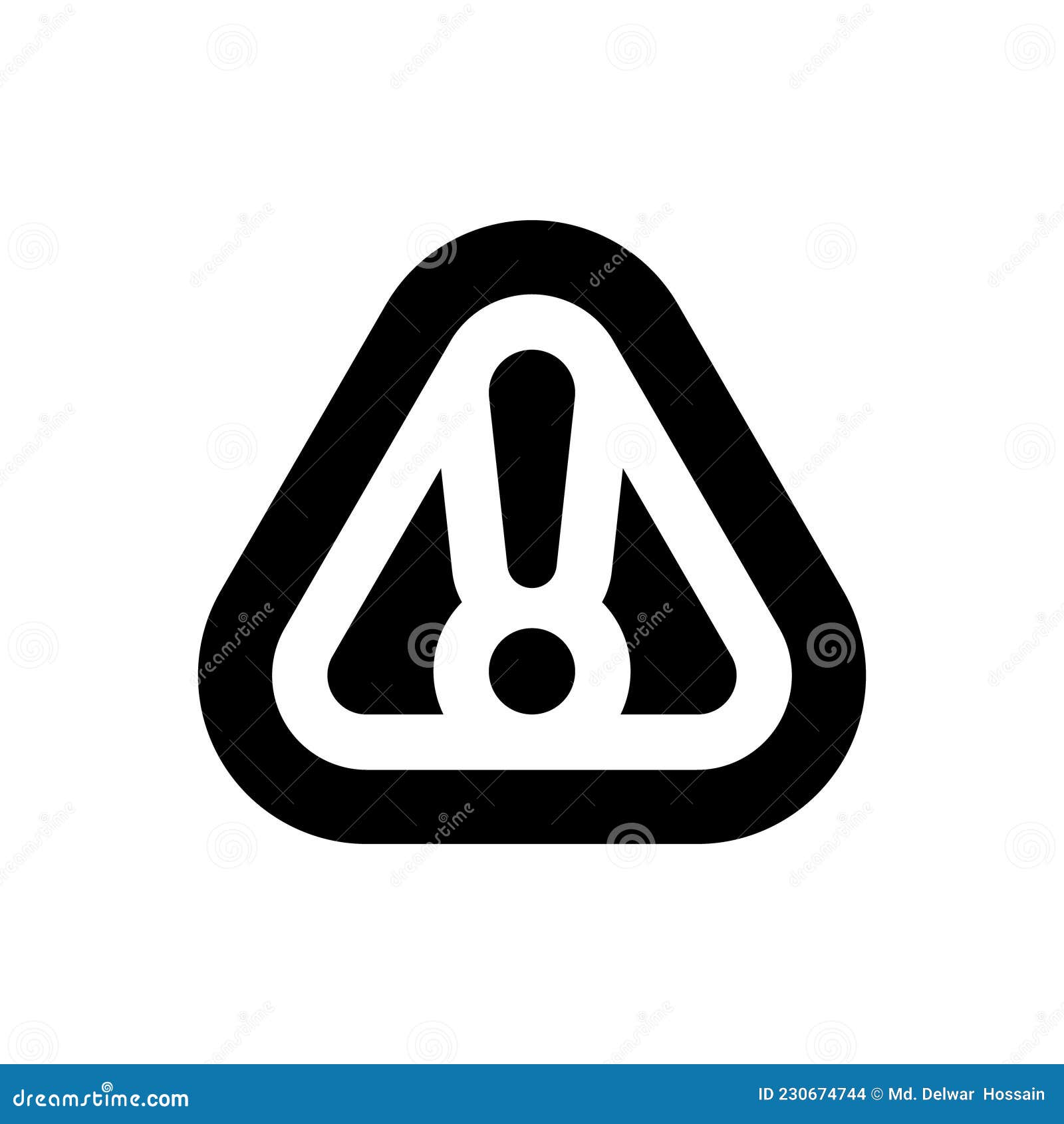 Warning icon stock vector. Illustration of icon, symbol - 230674744