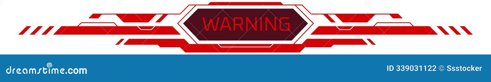 Warning Indicator for Digital Game Hud. Interface Element Stock Photo ...