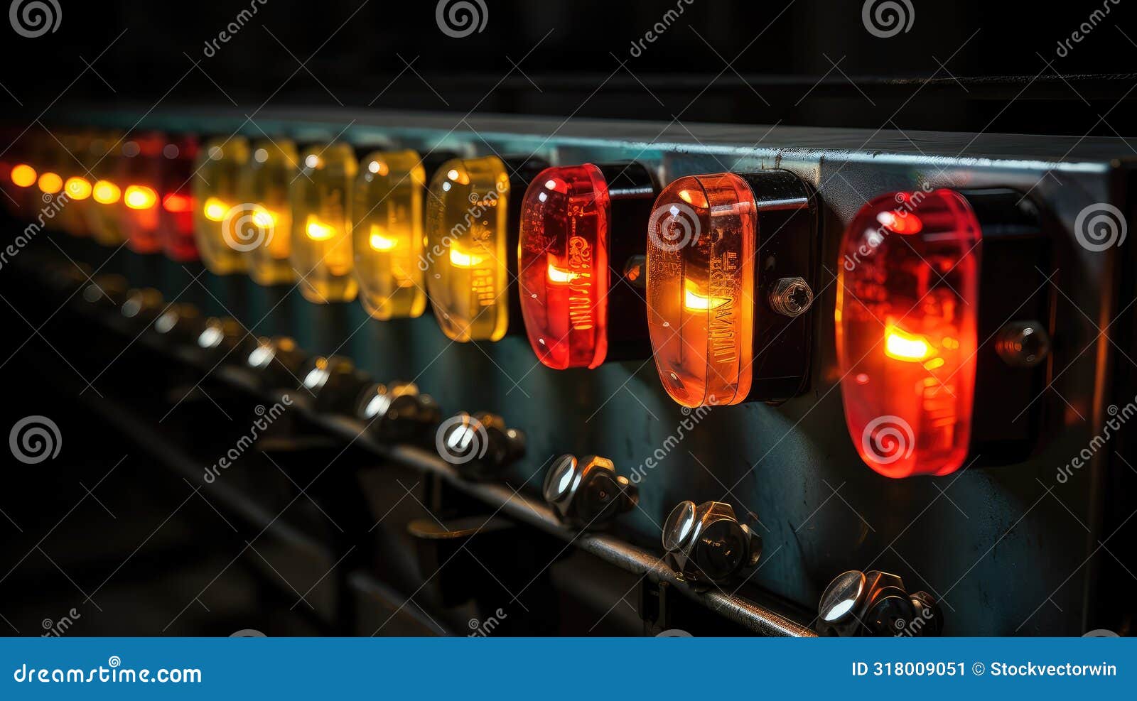 Warning indicator lights stock illustration. Illustration of panel ...