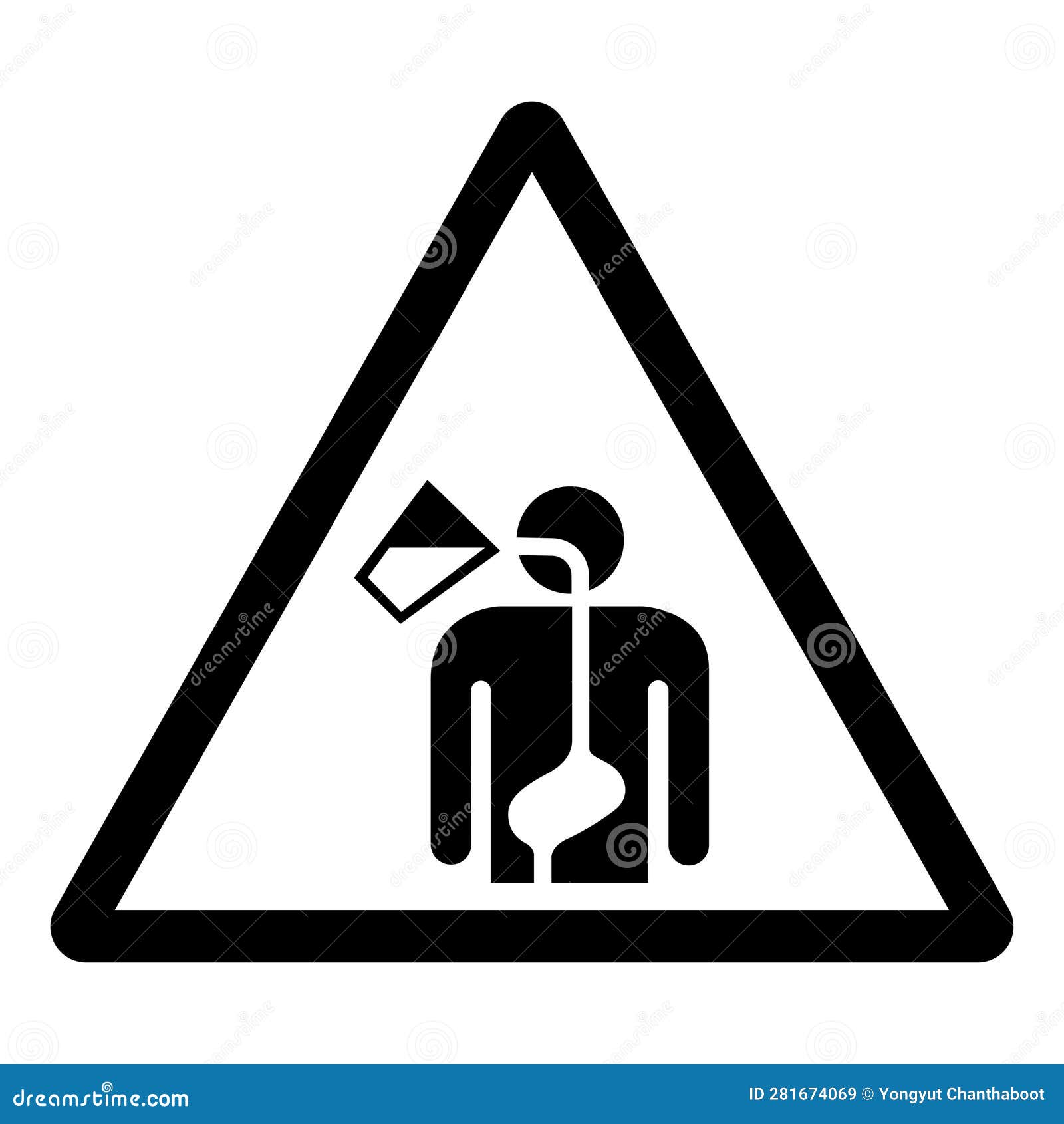 Warning Ingestion Hazard Symbol Sign, Vector Illustration, Isolate on ...