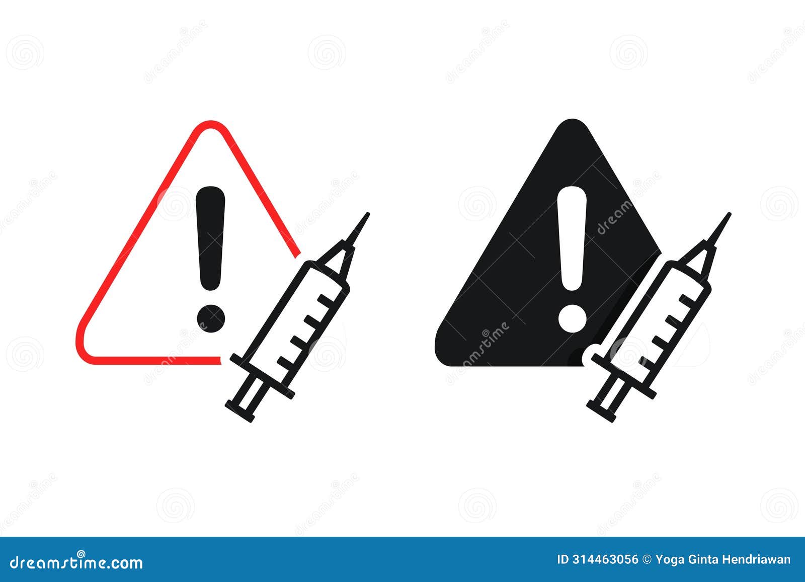 Warning about Injections. Illustration Vector Stock Vector ...