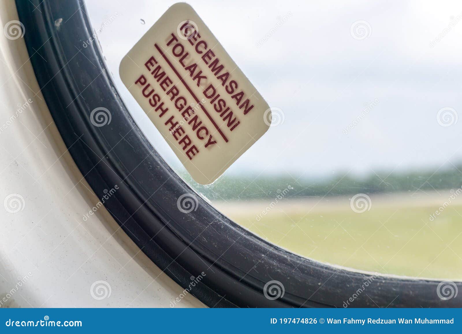 Warning or Instruction Sign Sticker with Dual Language in Malay and ...