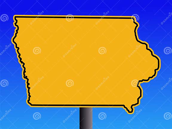 Warning Iowa sign stock vector. Illustration of america - 3422215