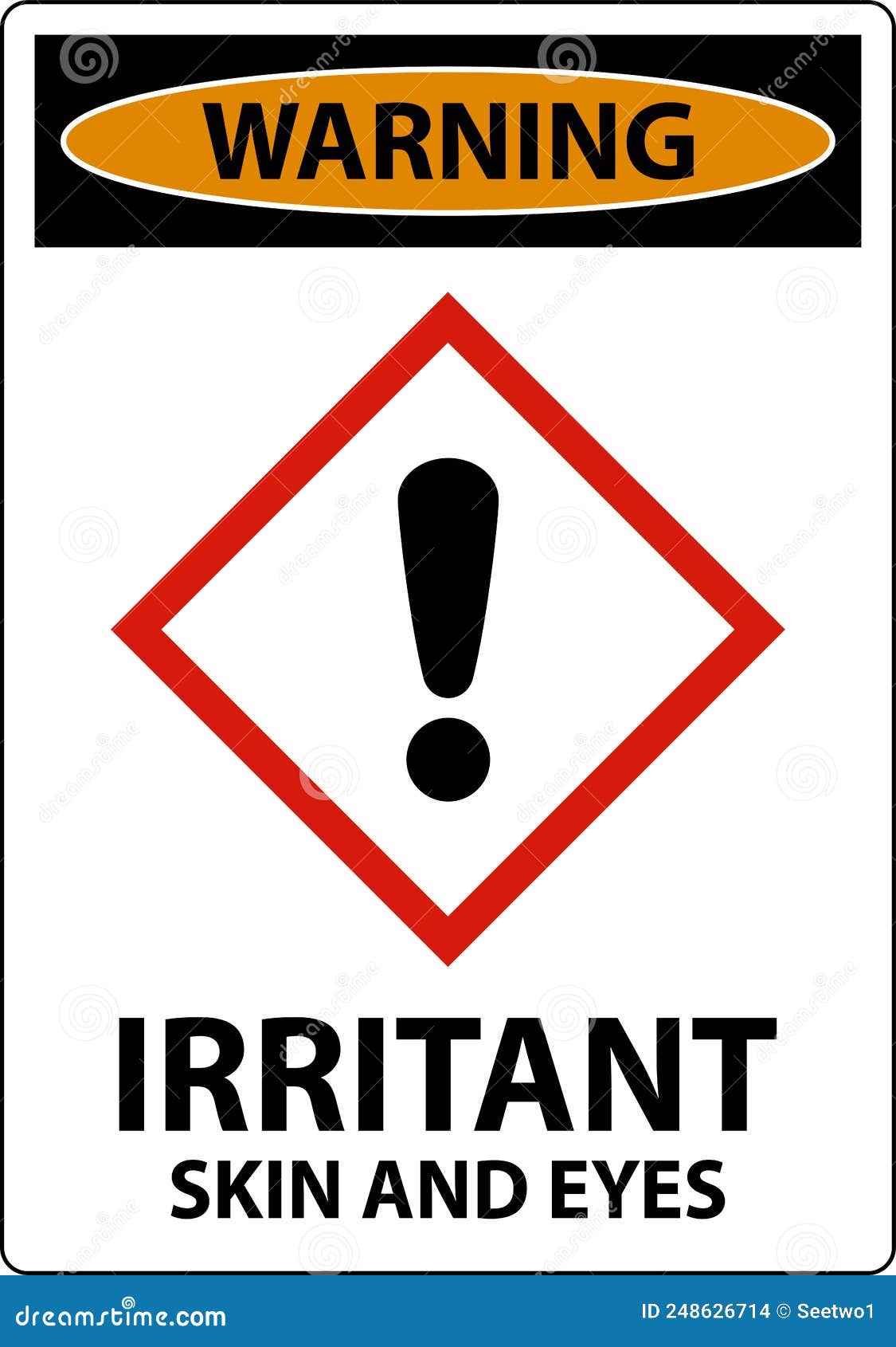 Warning Irritant Symbol Sign, Vector Illustration, Isolated On White ...