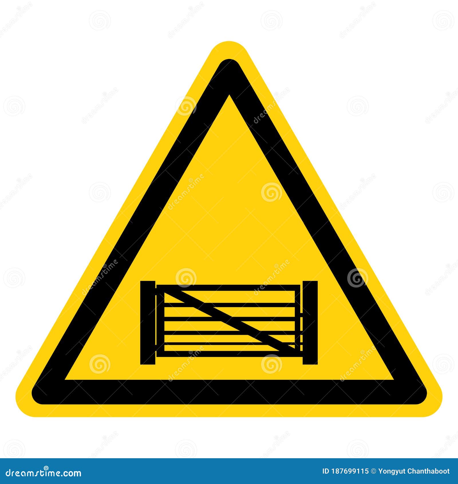 Warning This Gate Must Be Kept Locked Symbol Sign,Vector Illustration ...