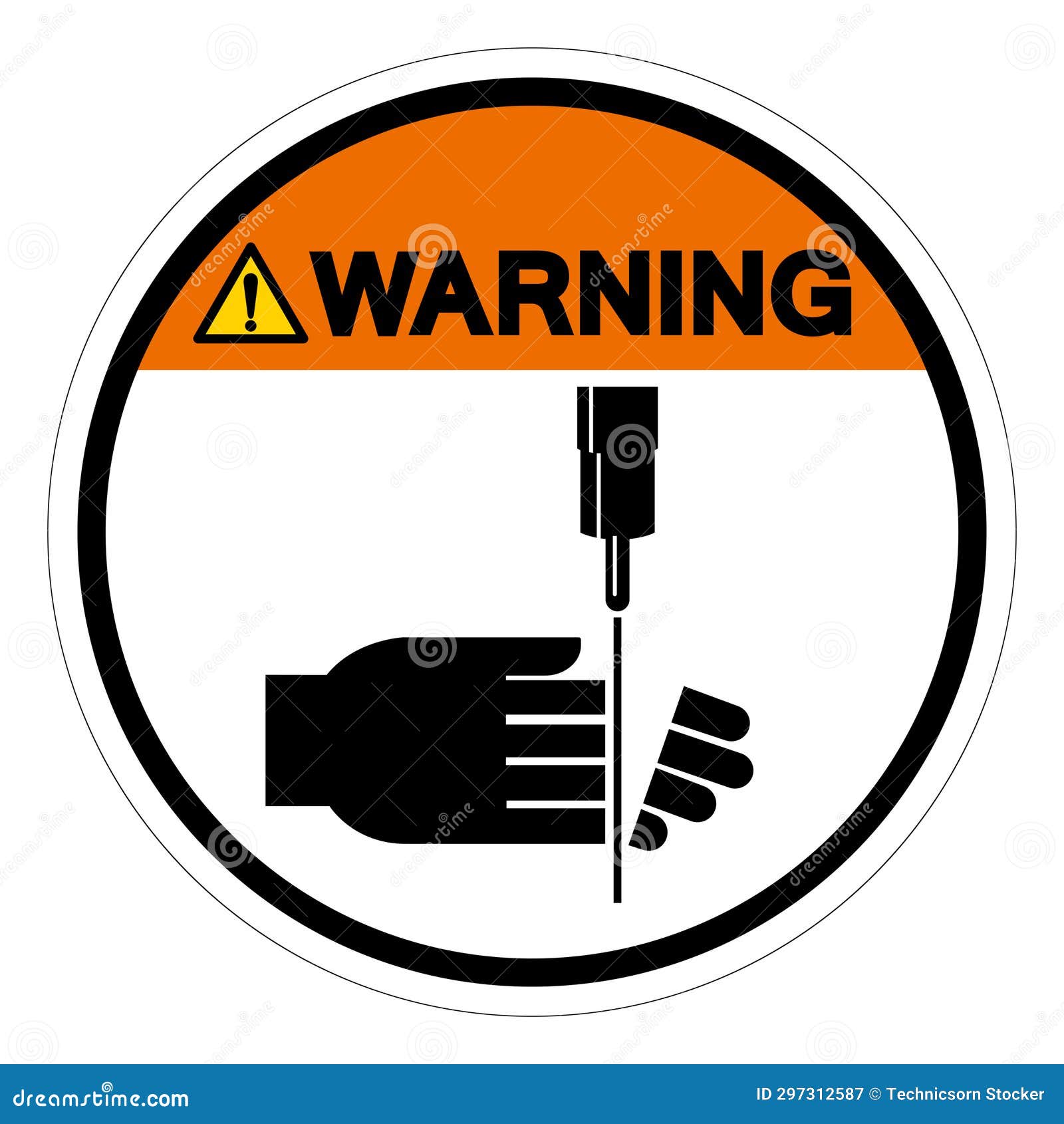 Warning Keep Hand Away from Jet Symbol Sign, Vector Illustration ...