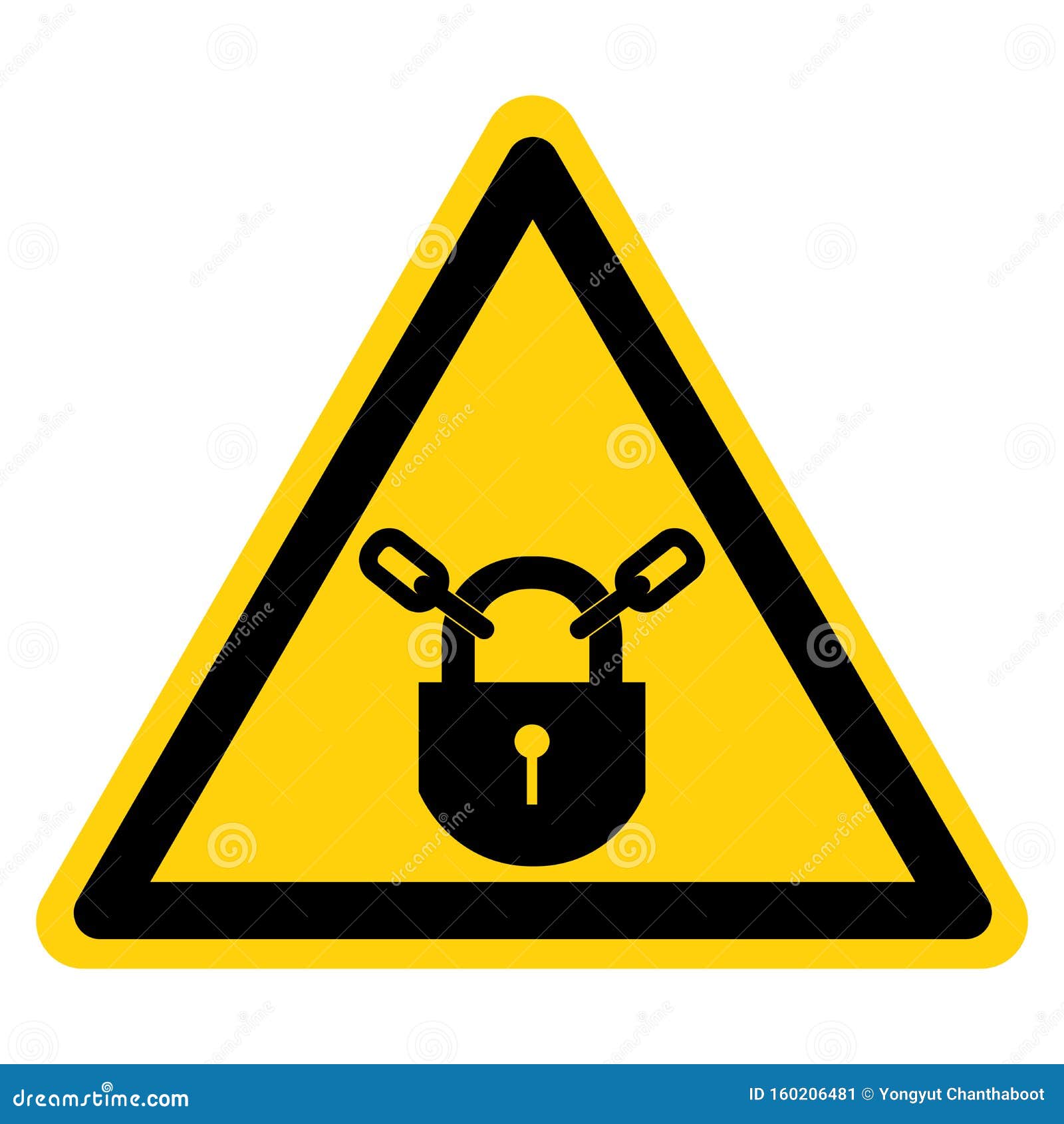 Warning Keep Locked Symbol Sign, Vector Illustration, Isolate on White ...