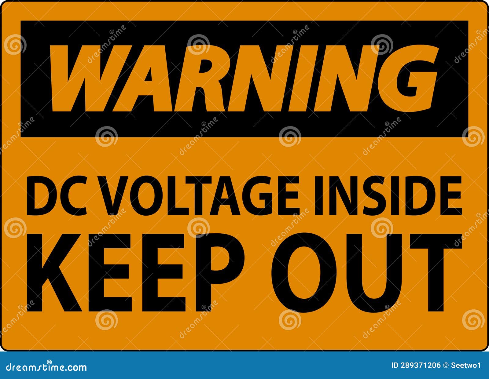Warning Keep Out Sign, DC Voltage Inside Keep Out Stock Vector ...