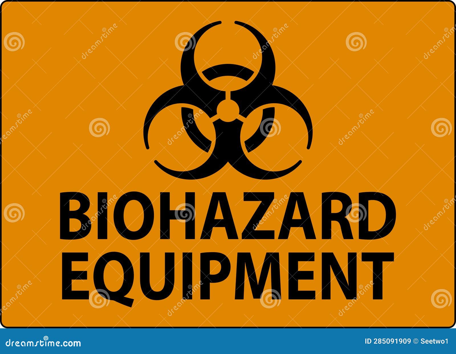 Warning Label, Biohazard Equipment Sign Stock Vector - Illustration of ...