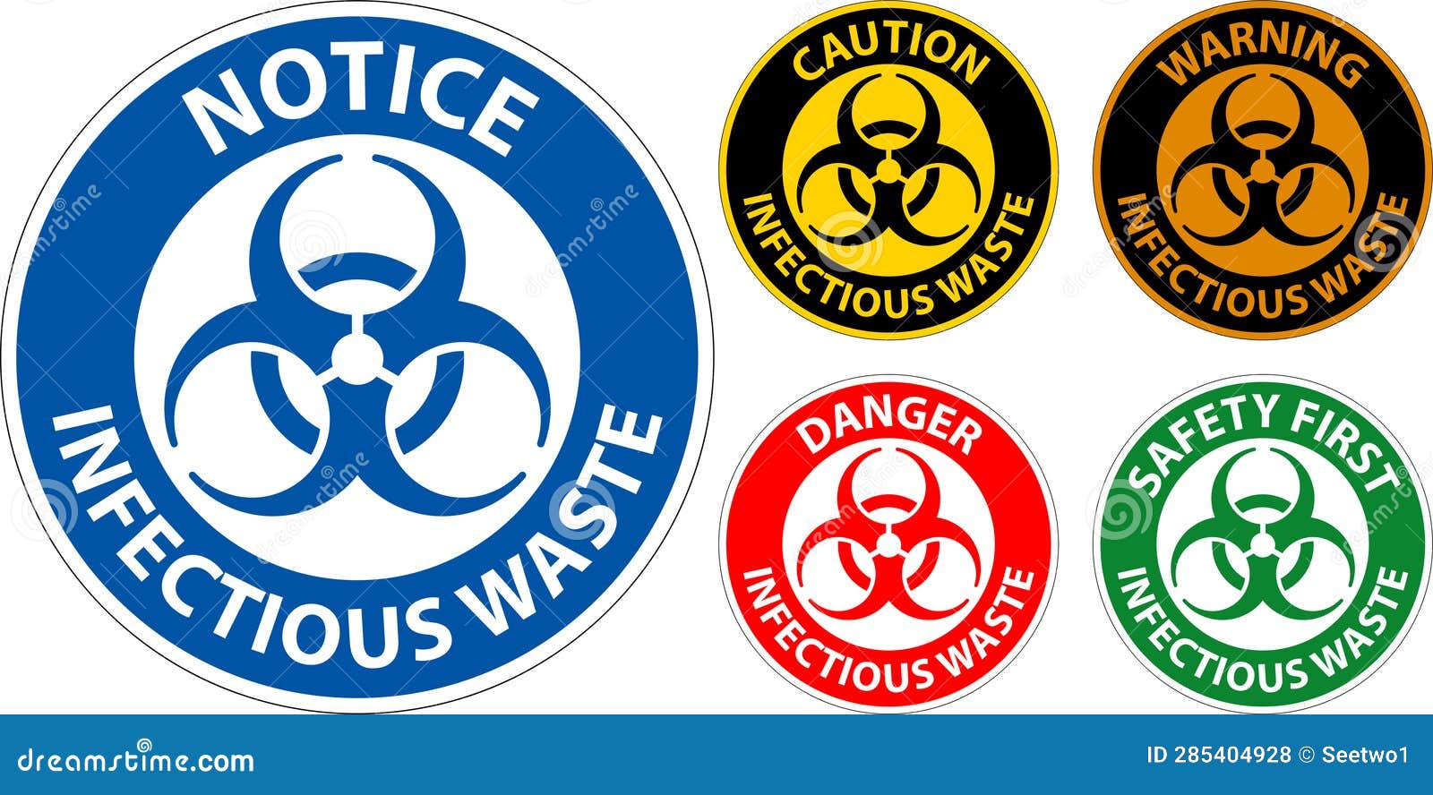 Warning Label Infectious Waste Sign Stock Vector - Illustration of ...