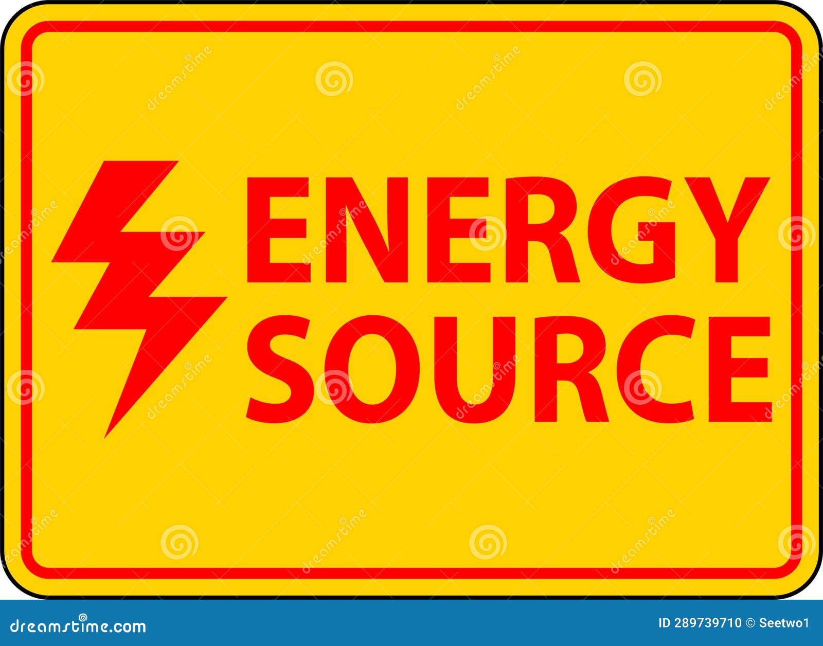 Warning Label Sign, Energy Source Stock Vector - Illustration of icon ...